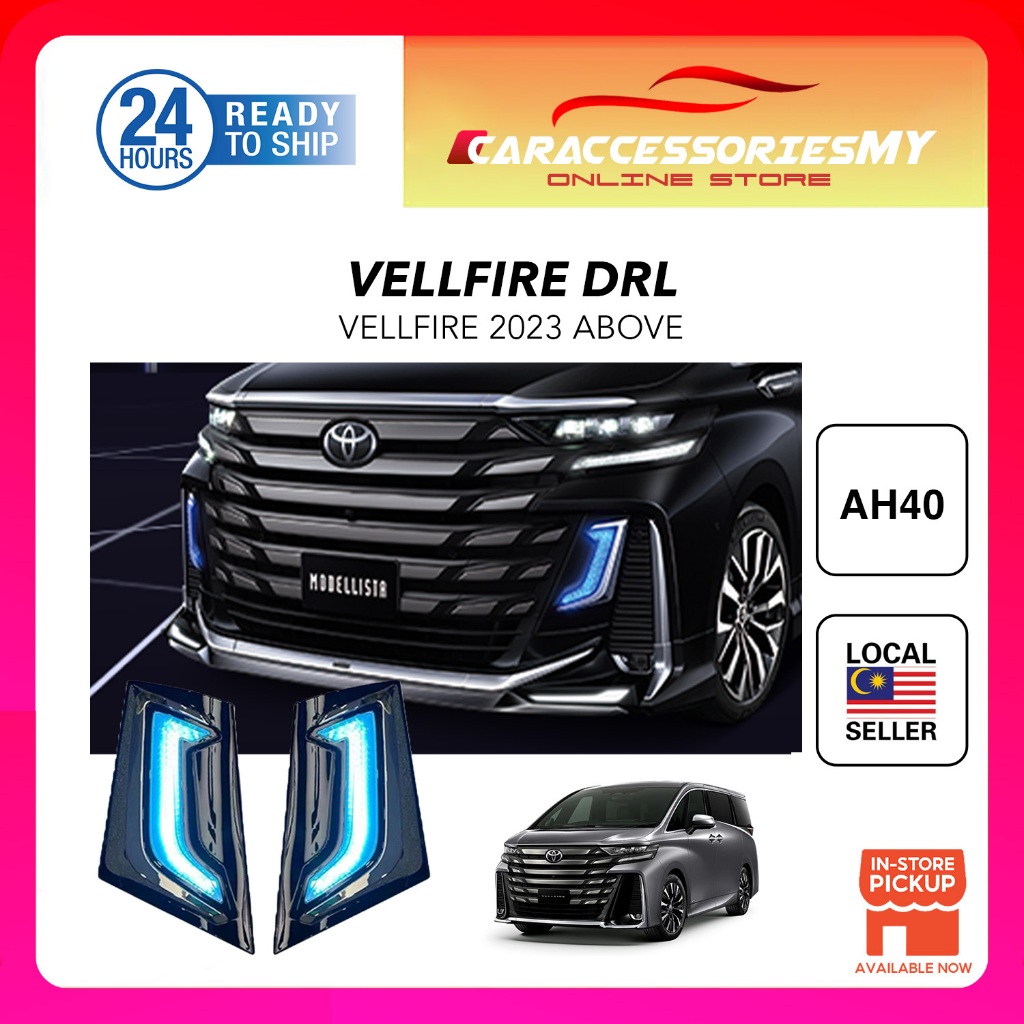 Vellfire AH40 2023–2024 DRL Front Grille LED Daytime Running Light Blue ...