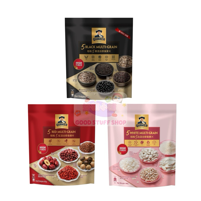 Quaker 5 Black Multigrain mix oat/White Multigrain mix oat/Red ...