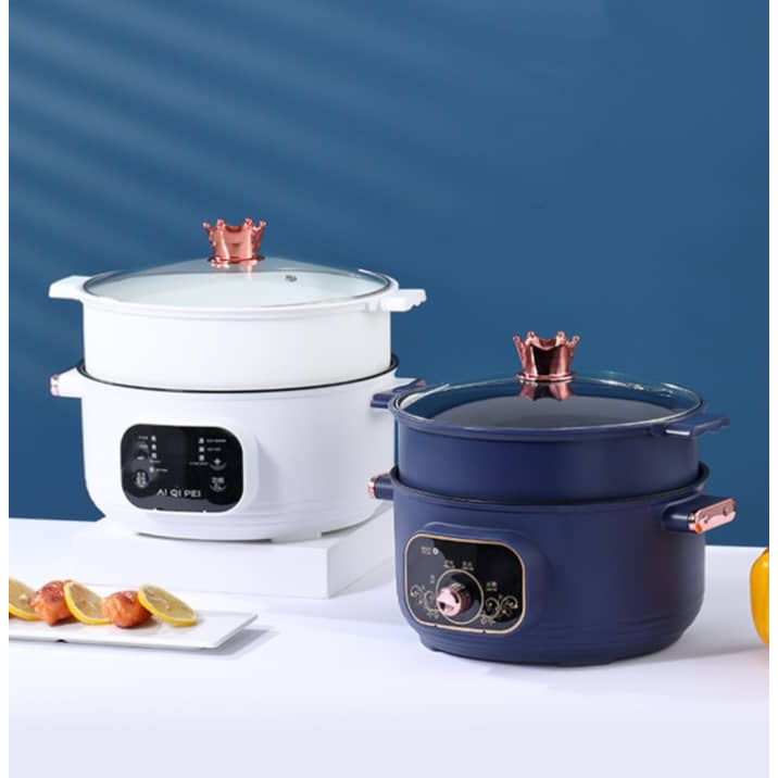 AIQIPEI Multifunction Electric Non Stick Digital Automatic Cooker With Steamer Steamboat Pot ...