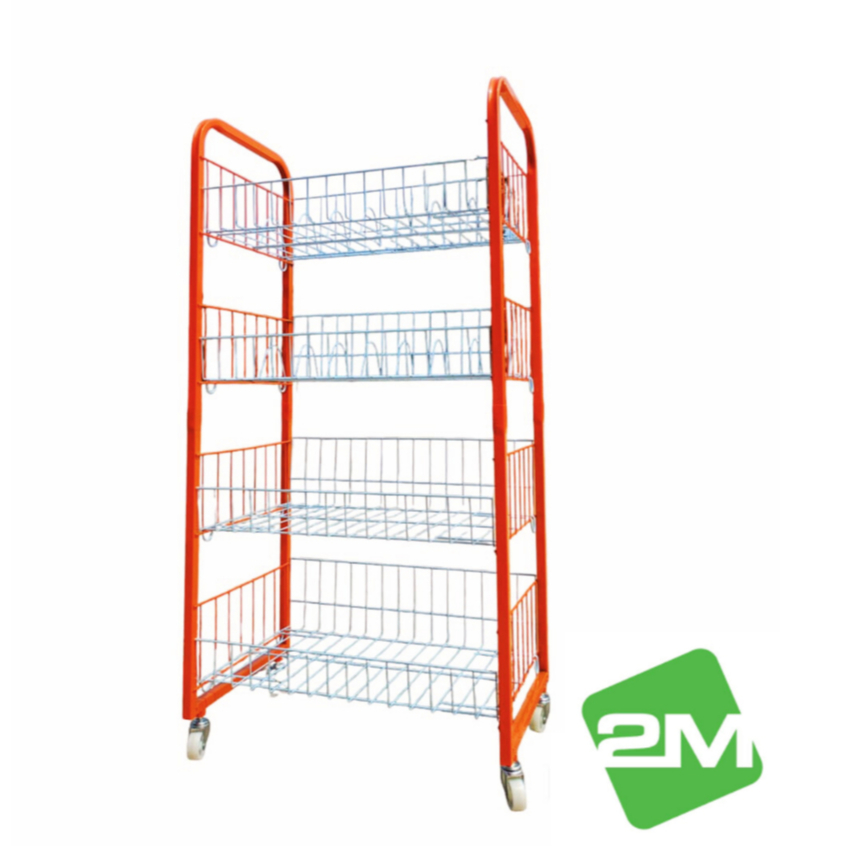 2M-7741 Multi Purpose Plate Rack / Rak Pinggan Mangkuk Beroda - Orange ...