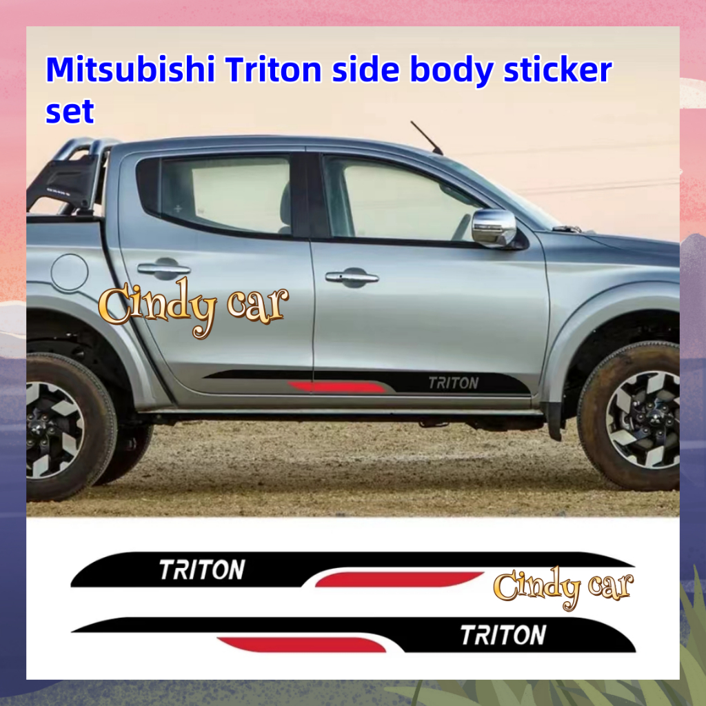 Mitsubishi Triton side door sticker set | Shopee Malaysia