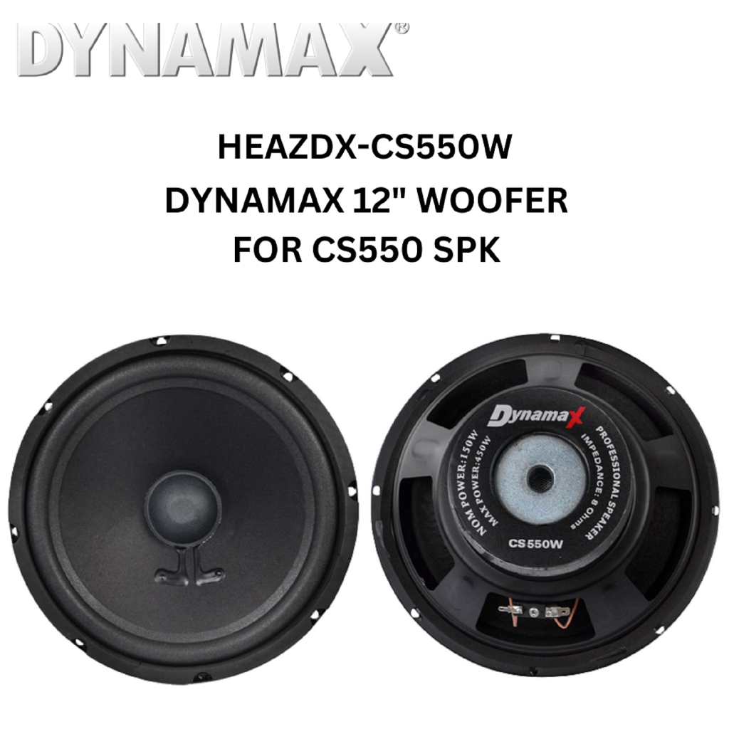 DYNAMAX CS550W 12" 250W WOOFER - KARAOKE SPEAKER UNIT (1 PC) | Shopee ...