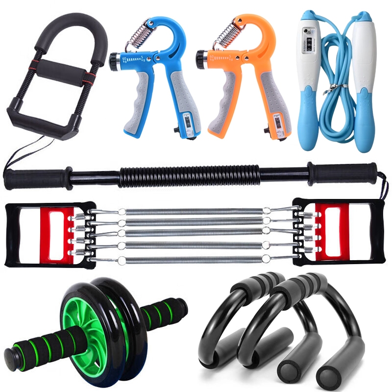 Power Twister Bar 8 Piece Set Grip Gripper Puller Rope Skipping Wrist ...
