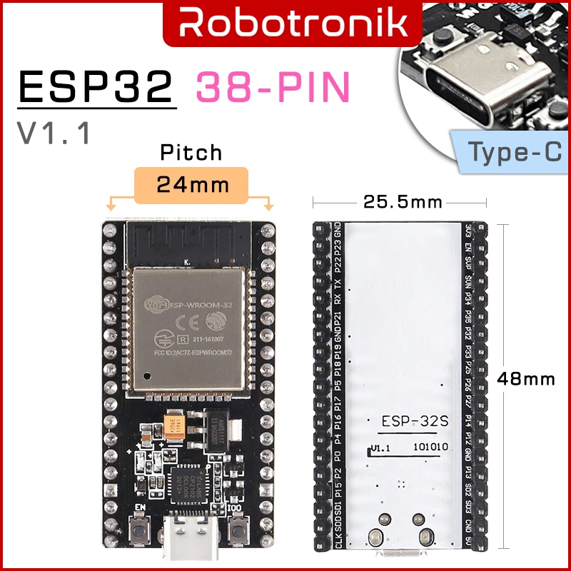 ESP32 (WIFI + Bluetooth) 30-pin 38-pin IoT Lua Board NODEMCU ESP-WROOM ...