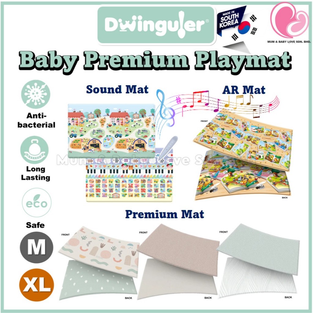 FREE SHIPPING Dwinguler Korea Baby Soft Play Mat (Premium / Sensory ...