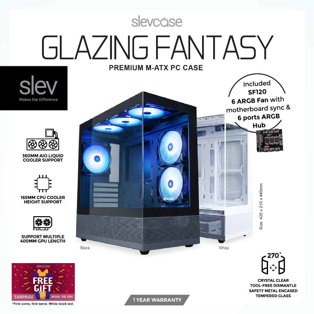 Slevcase Glazing Fantasy Micro ATX Casing | Shopee Malaysia