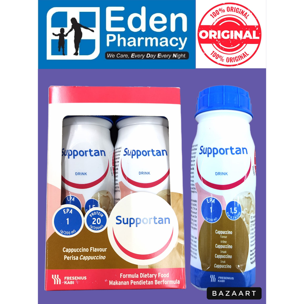 Supportan Drink Cappuccino / Tropical Fruits / Pineapple-Coconut ...