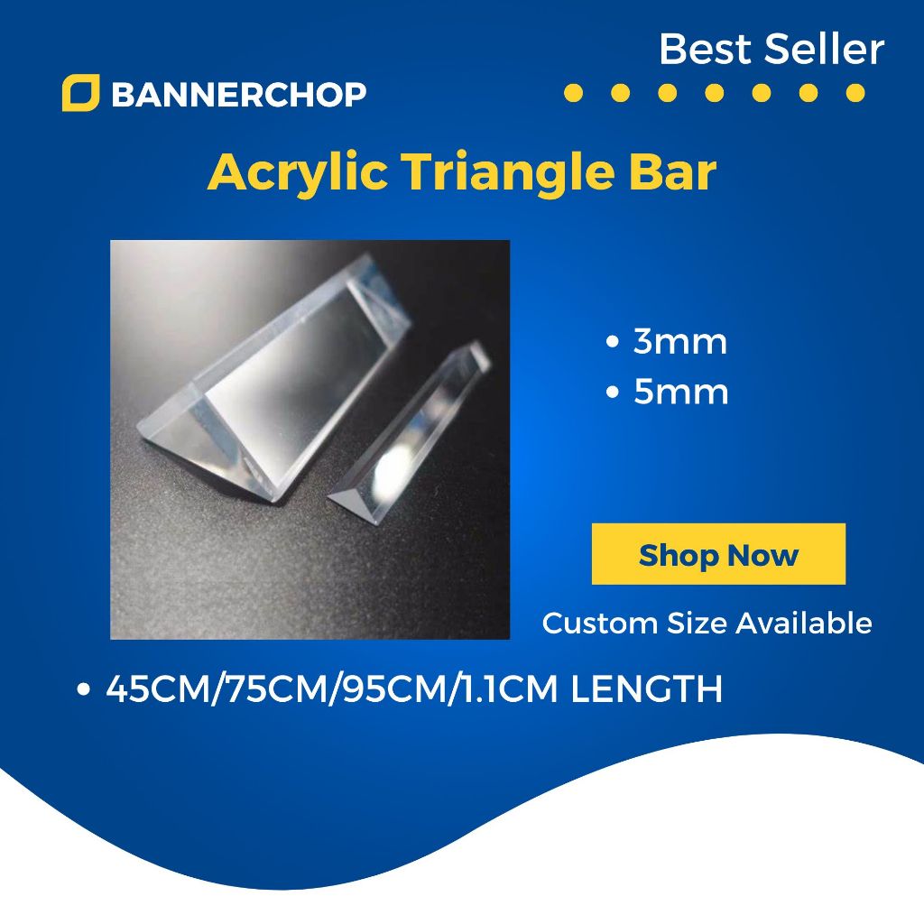 5pcs Acrylic Bar for DIY project (Acrylic Triangle (3mm/5mm) | Shopee ...