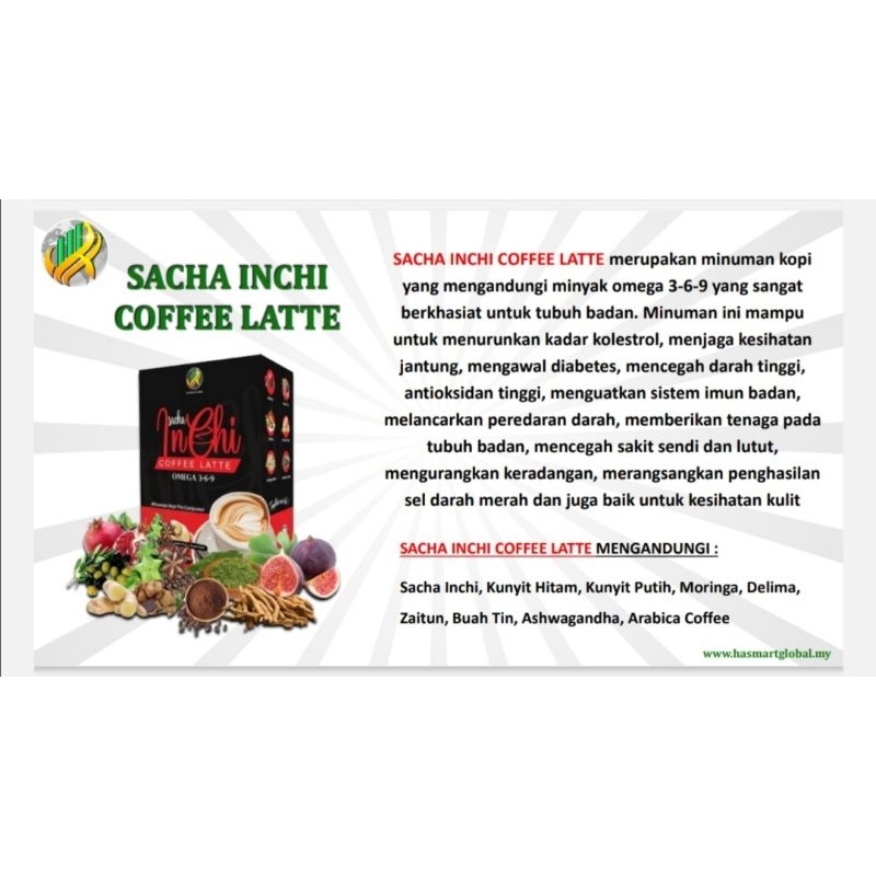 HA SMART GLOBAL COFFEE LATTE SACHA INCHI BOX | Shopee Malaysia