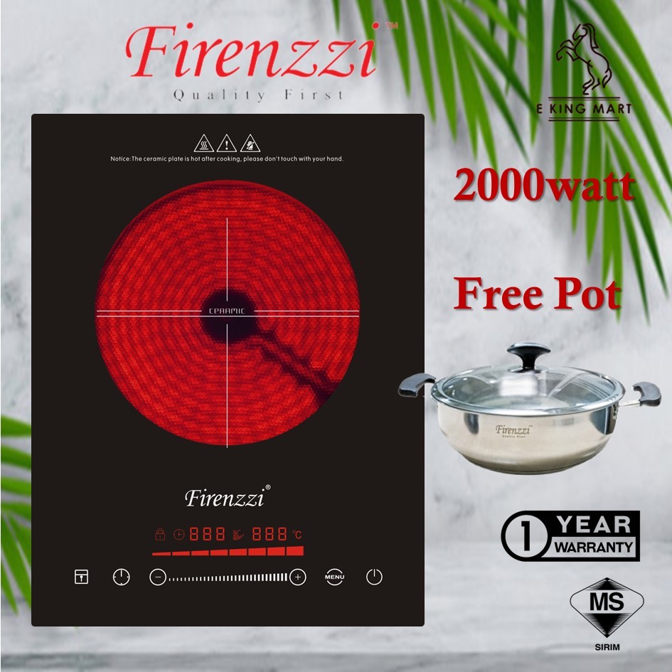 FIRENZZI Ceramic Hob Cooker Hob Built In Hob Table Top FRC-1055 Single ...