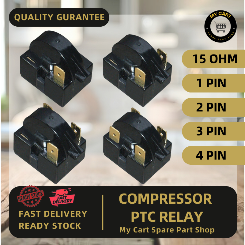 Fridge Compressor Starter Relay/Freezer PTC Relay Kompresor Peti Ais ...