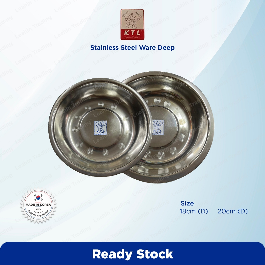 KTL Stainless Steel extra deep plate ware / pinggan terdalam | Shopee ...