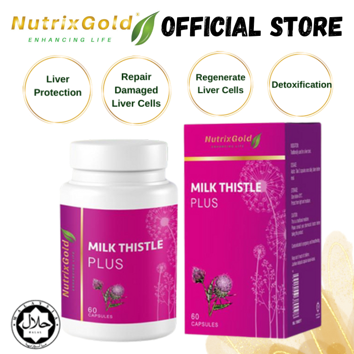 NUTRIXGOLD Milk Thistle Plus | Liver Health Detox | Perlindungan Hati ...