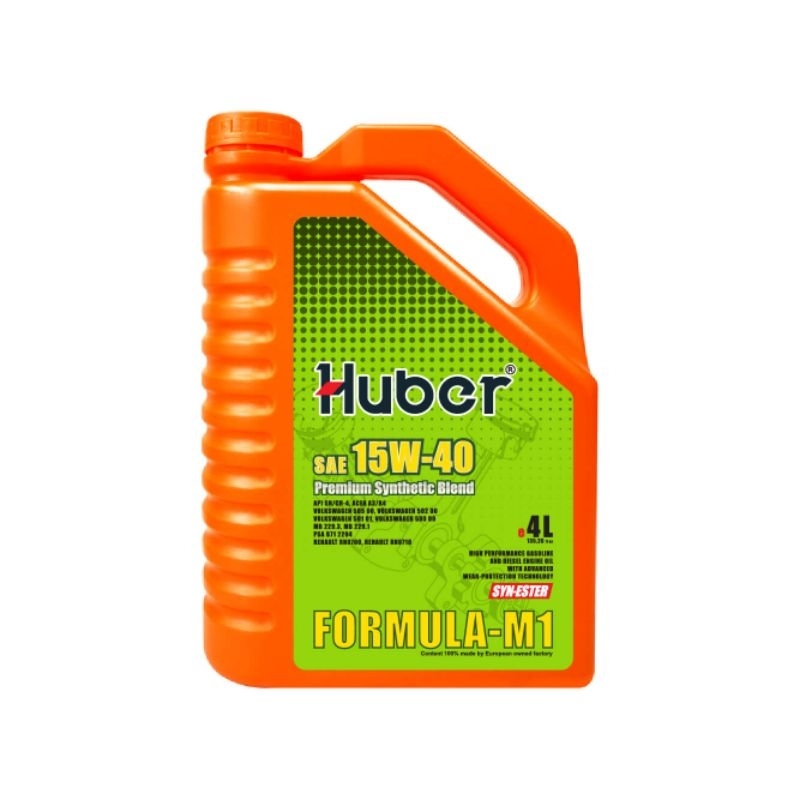 Huber SAE 15W-40 premium synthetic blend Formula M1 4Liters engine oil ...