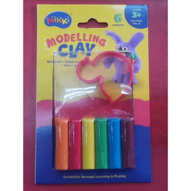 Nikki Fun Clay Modelling Clay Set with 1 Cutter 6-Pieces (LS85) (Price ...