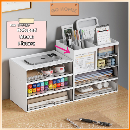 Multi Office Desktop Memo Organizers Storage Drawer Stackable Rack Pen ...
