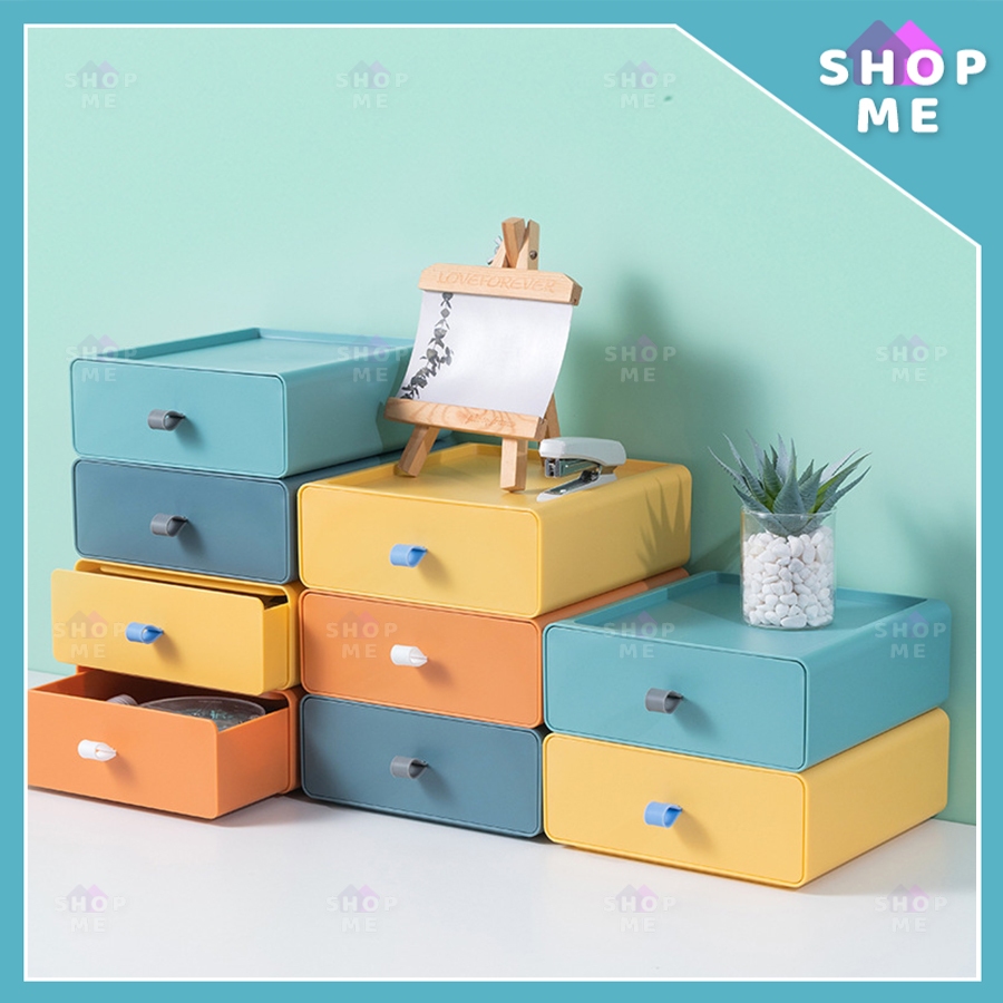 🔥Ready Stock🇲🇾 Desktop Storage Box Stackable Drawer Plastic Organizer ...