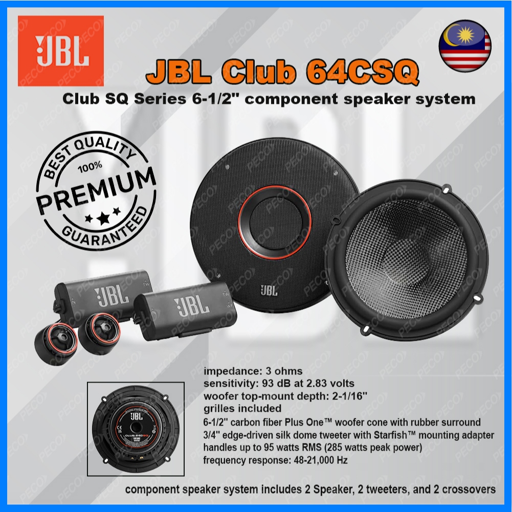 JBL Club Series 6-1/2" component speaker system | Shopee Malaysia