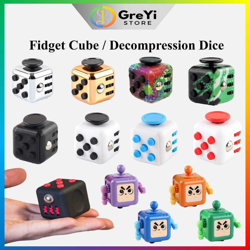 GreYi Fidget Cube / Decompression dice / Relax mainan Cube ,Stress ...