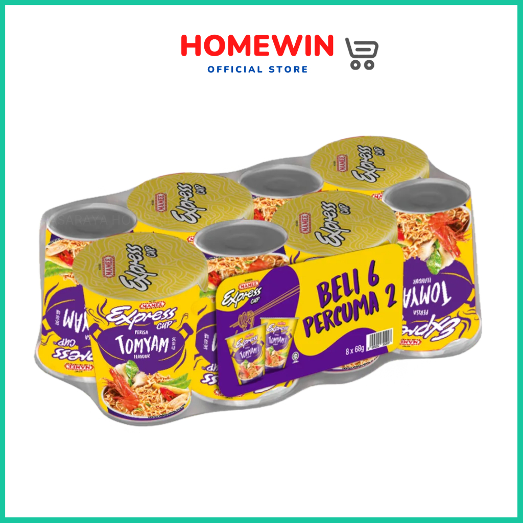 Mamee Express Cup Noodles Tom Yam (65g x 6+2 Cups) | Shopee Malaysia