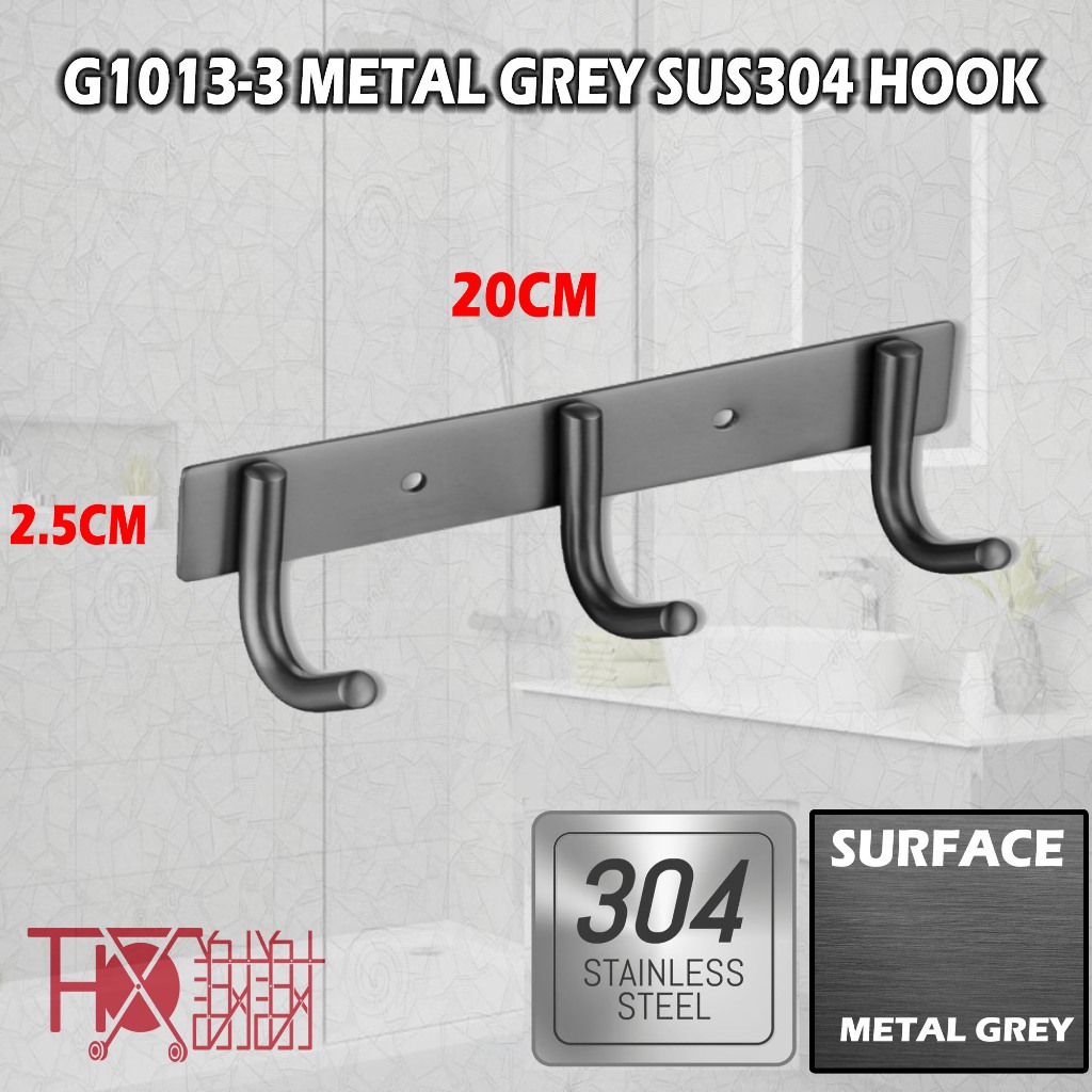 Thx Sus304 Stainless Steel Bathroom Acc Hook G1013 Metal Grey Edition ...