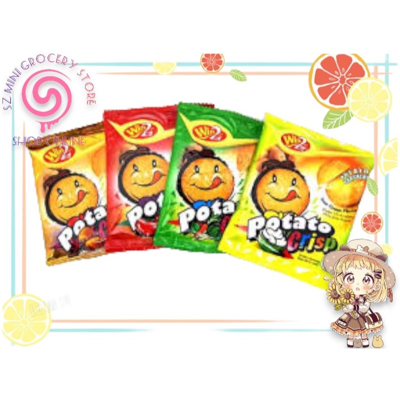 20gm x 10 sachets Win2 Potato Chip BBQ/Tomato/Vegie/Sweet Potato ...