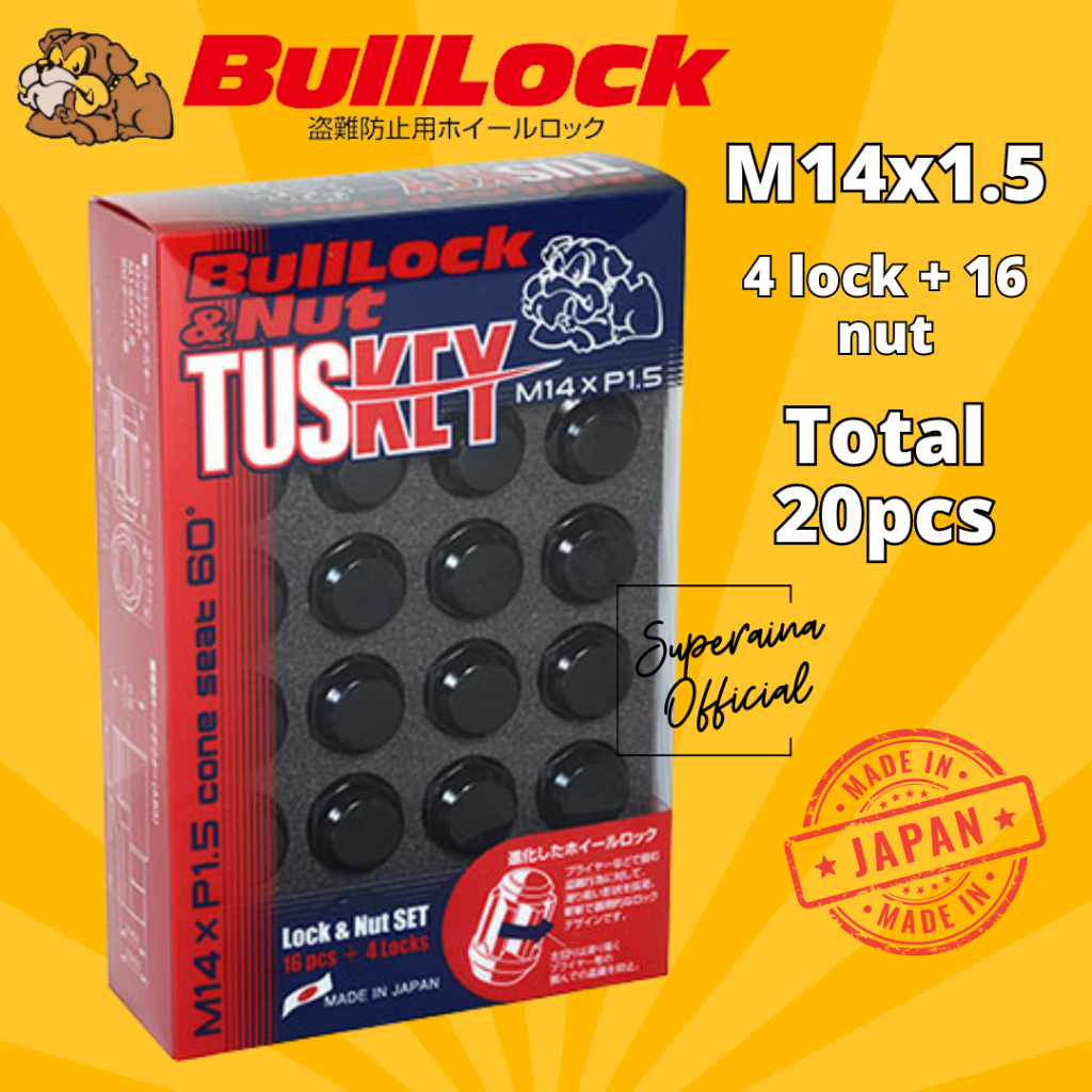[Made in Japan] Kyo-Ei BullLock M14x1.5 Anti-Theft Lock Nut Set Tuskey ...