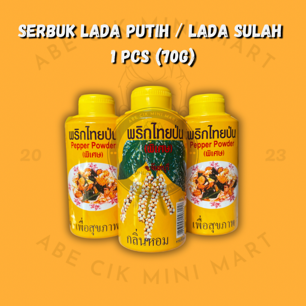 🇹🇭 Serbuk Lada Putih White Pepper Serbuk Lada Sulah Thailand | Shopee ...