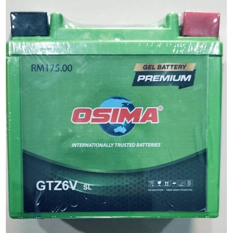 (READY STOCK)OSIMA GTZ6V MOTORCYCLE GEL BATTERY | Shopee Malaysia