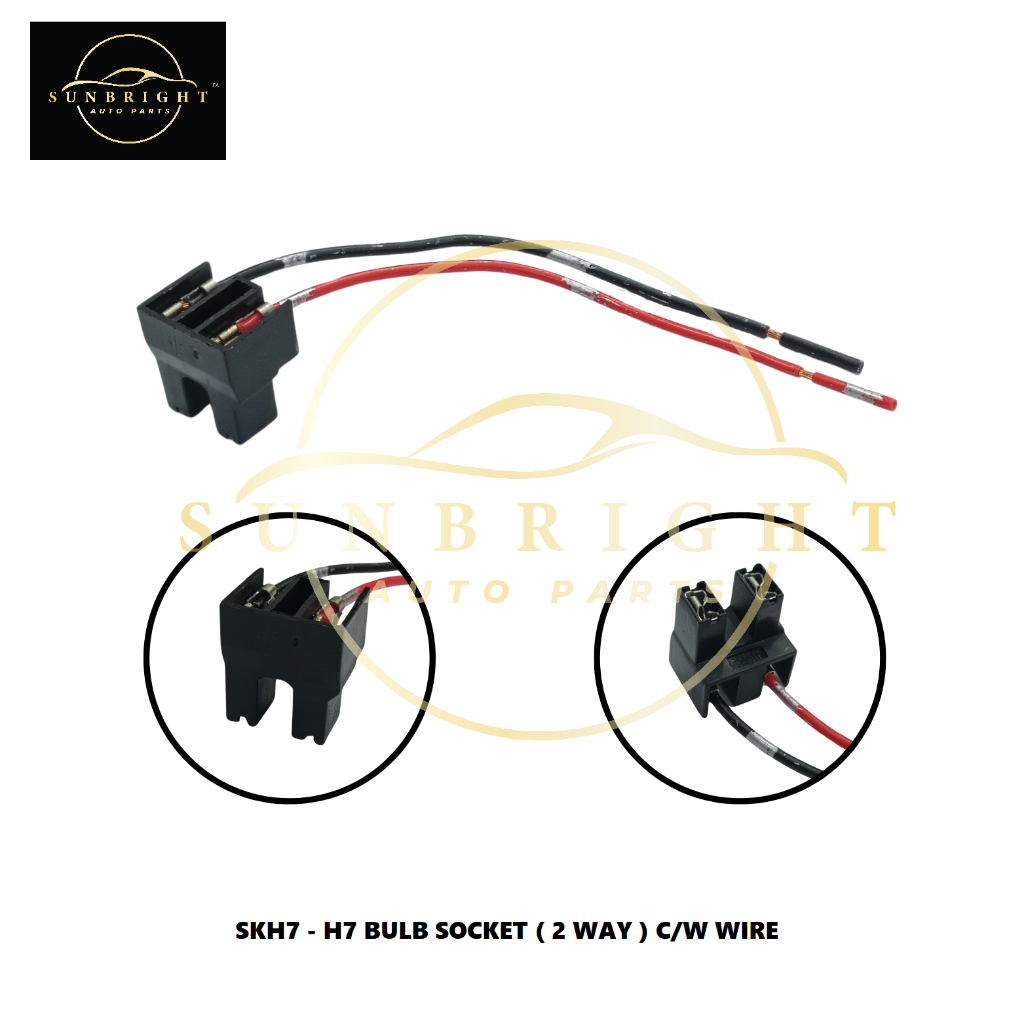 H7 BULB SOCKET ( 2 WAY ) C/W WIRE | Shopee Malaysia