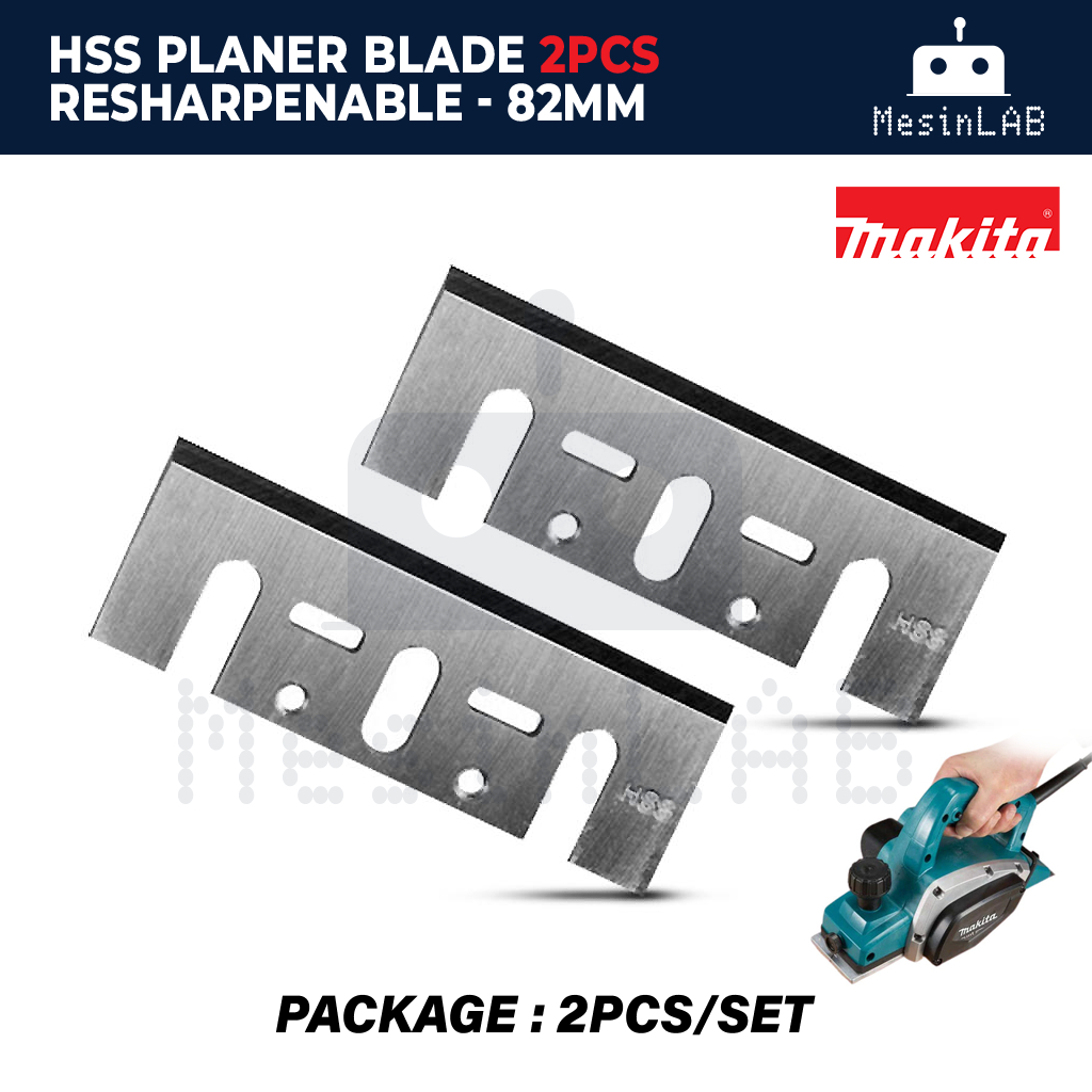 Original Makita 82mm (3-1/4") HSS Planer Blade Mata Mesin Ketam Kayu N1900B Wood Planner ...