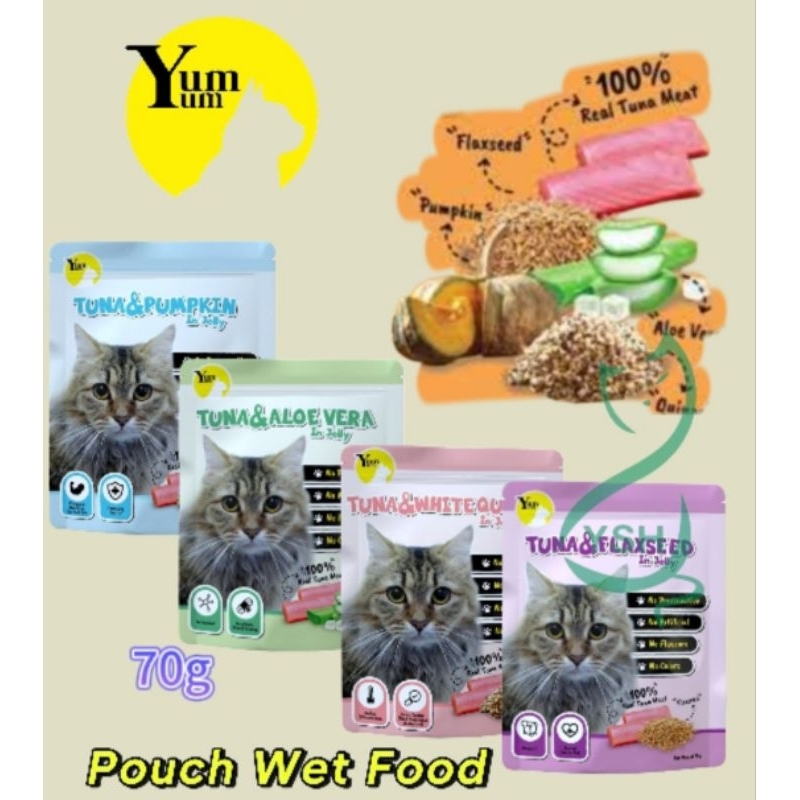 Yum Yum Cat Pouches Cat Wet Food Supplement Food 70g | Shopee Malaysia