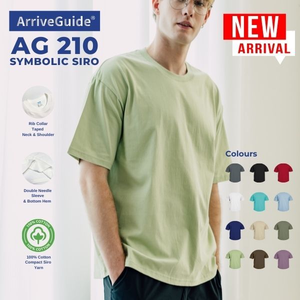 Arrive Guide AG210 Symbolic Siro 100% Cotton Round Neck Unisex Basic ...