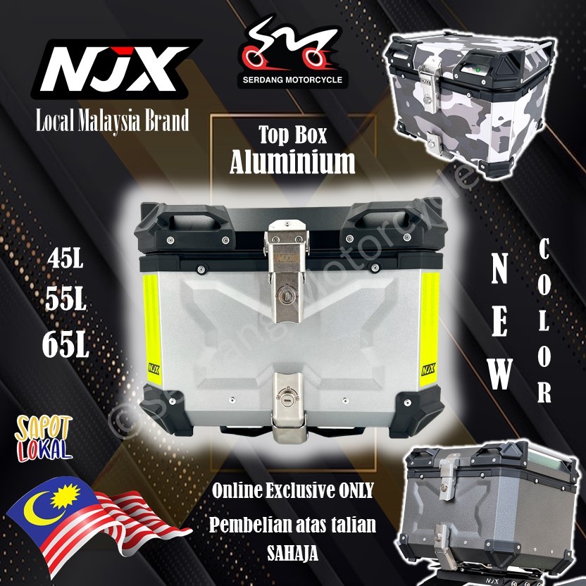 NJX ACE Peti Simpanan Motosikal Aluminium Top Box X Design ACE Kotak ...