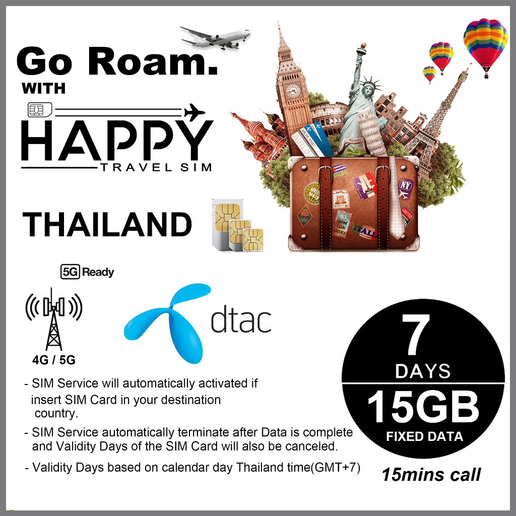 Thailand Sim Card,Thailand Travel Sim Card | Shopee Malaysia