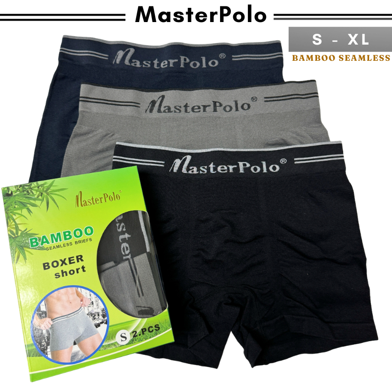 (2 Pcs) Bamboo Seamless Premium Boxer Men Boxers Seluar Dalam Lelaki ...