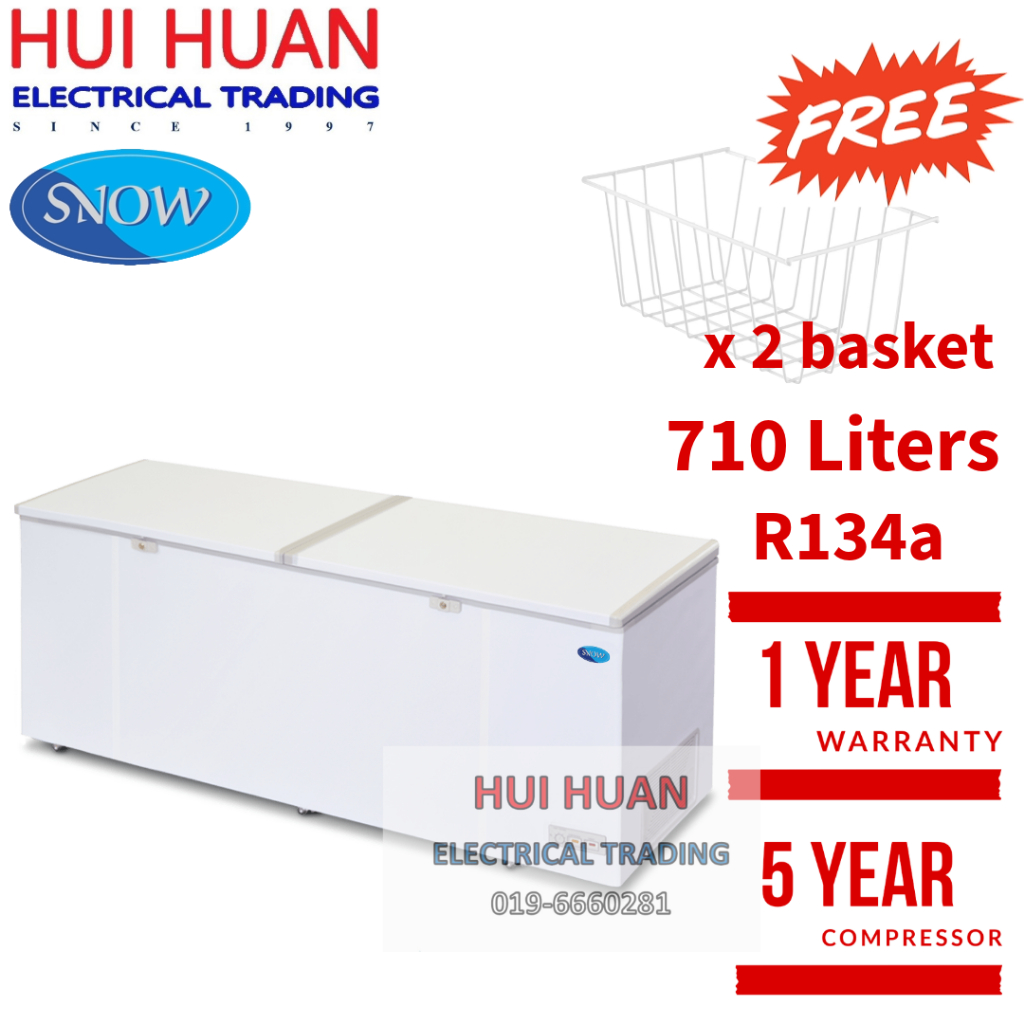 SNOW Freezer Chest Lifting Solid Door LY750LDD 710L | Shopee Malaysia