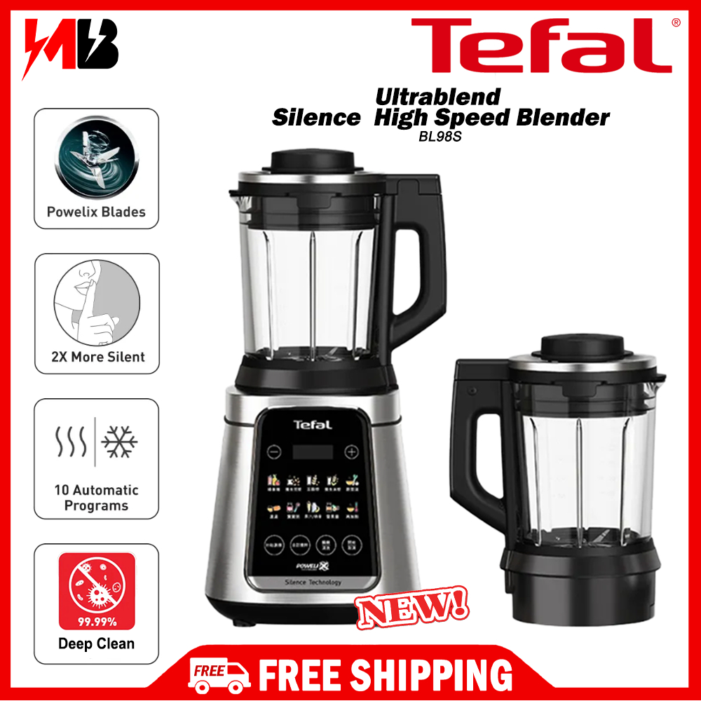 Tefal 2000W Ultrablend Silence High Speed Smart Blender Cooker (Hot & Cold) BL98S (Food ...
