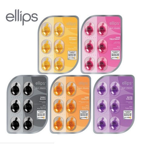 Ellips Hair Vitamin Enrichend Morrocan Oil Heat Protetction 6 Kapsul ...