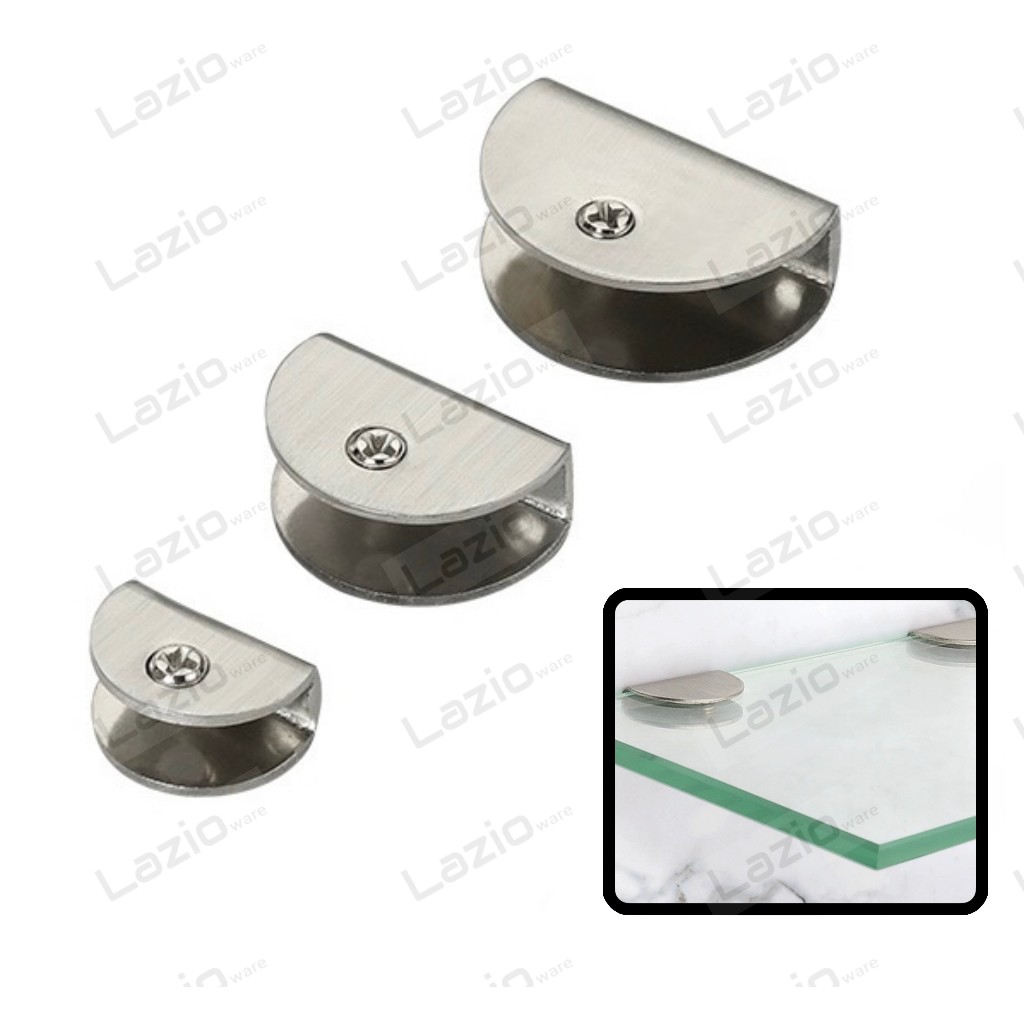 8-12mm stainless steel adjustable glass shelf holder screw bracket grip ...