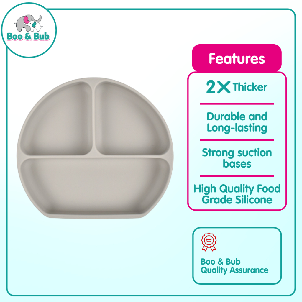 🐘Boo&Bub🐘 Baby Silicone Dining Set | Suction Plate BPA Free ...