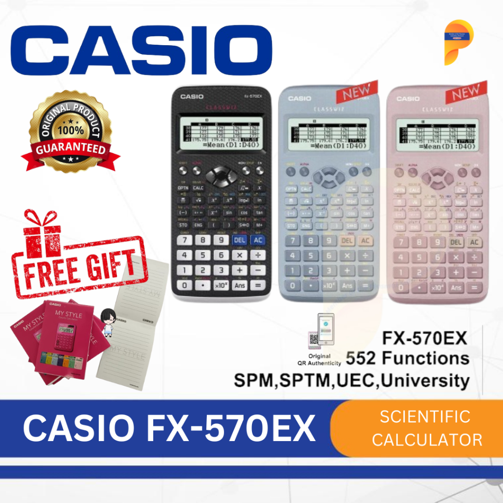 [Original] CASIO SCIENTIFIC CALCULATOR FX-570EX CLASSWIZ (18Months ...