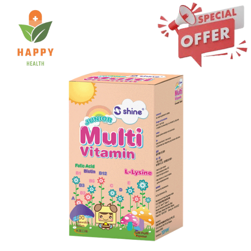 [ Exp 3/2027 ] Shine Junior Multivitamin L-Lysine Chewable Tablet 100'S ...