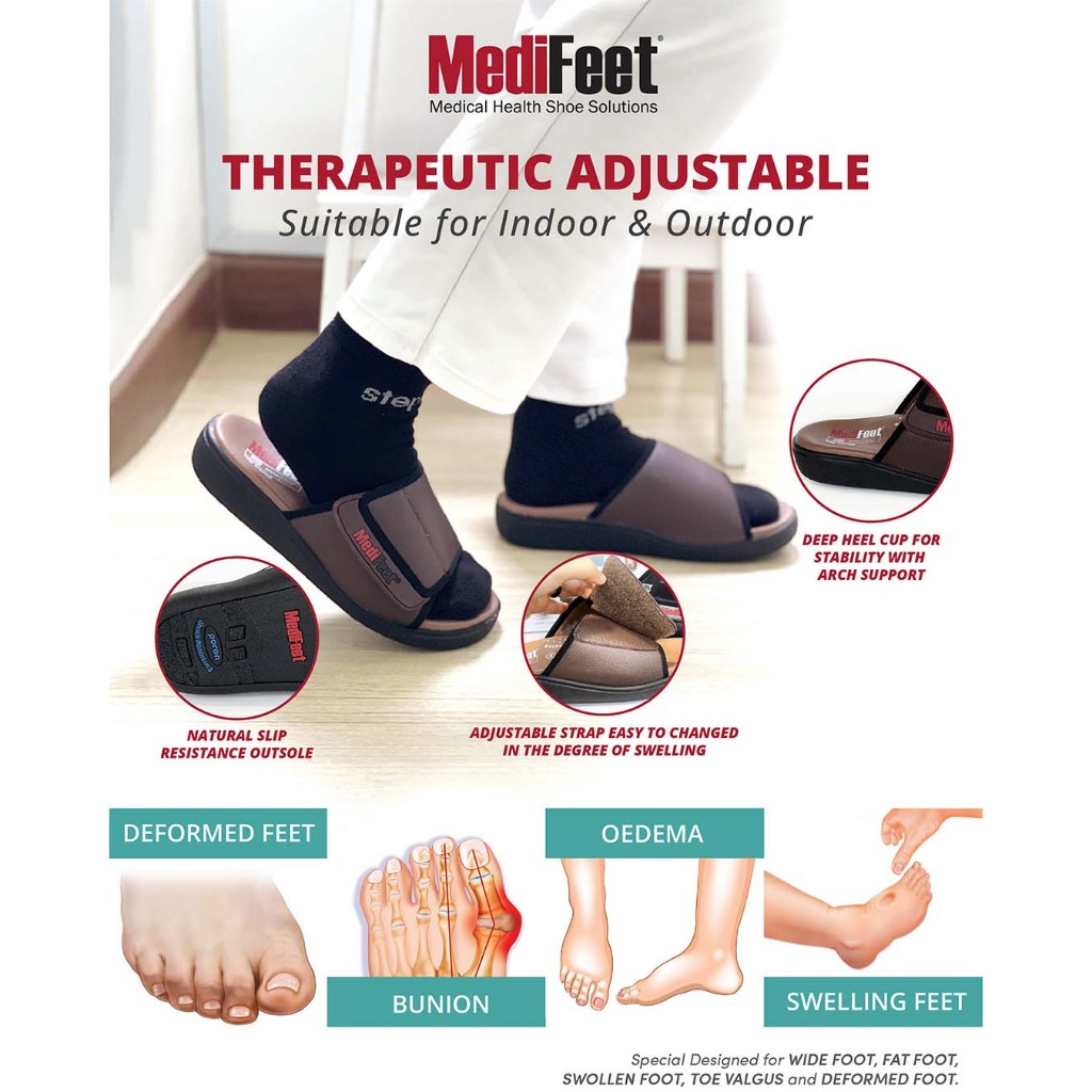 MEDIFEET MD9078 DIABETIC SANDALS (KASUT KESIHATAN/SANDALS KENCING MANIS) | Shopee Malaysia