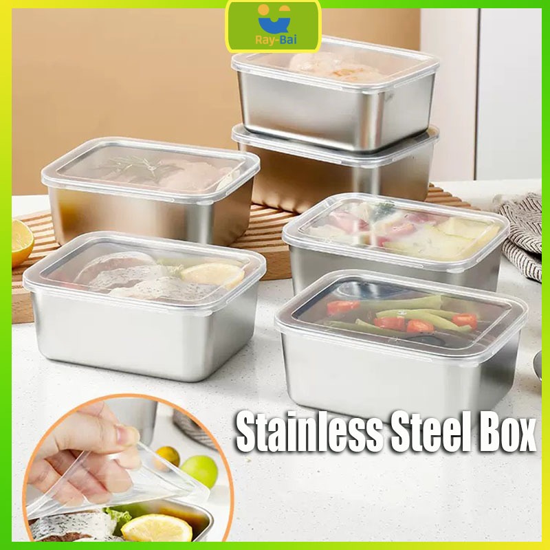 304 Stainless Steel Organizer Stainless Steel Box with Lid Seal Freezer ...