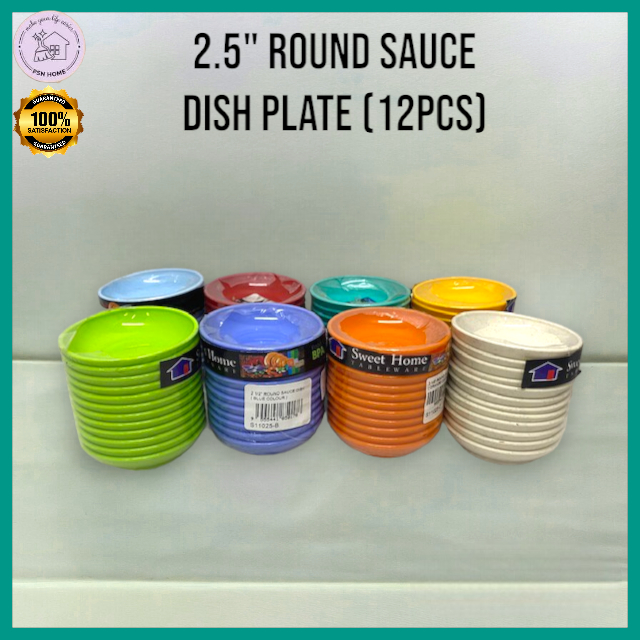 Sweet Home 2.5" Round Sauce Dish Plate Plastic Chili Plate Piring Kicap ...