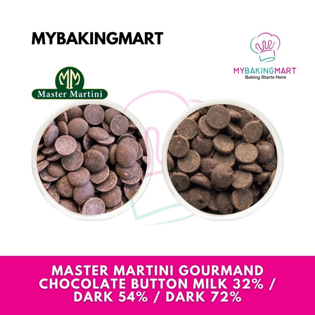 Master Martini Couverture Chocolate Button Milk 32% / Dark 54% / Dark ...