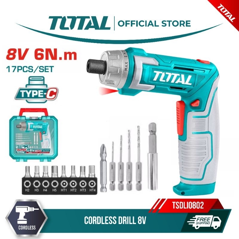 Total Li-ion Cordless Screwdriver (8V) TSDLI08025 | Shopee Malaysia