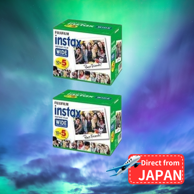 Fujifilm Instant Color Film Instax Wide 5 Pack x 2 (100 sheets total ...