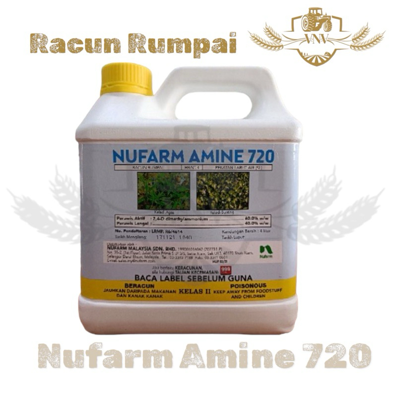 Nufarm Amine 720 4Liter/ Herbicide/Keladi agas/Rumput air | Shopee Malaysia